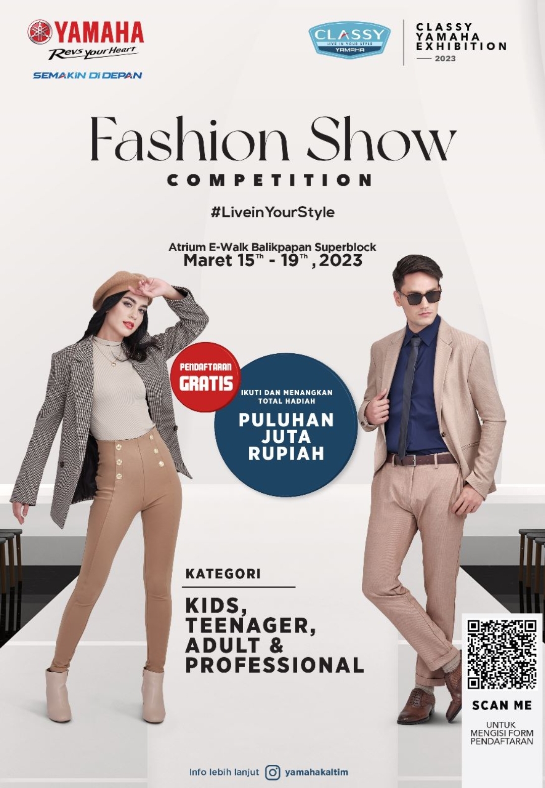 Ayo!! Ikuti AT Classy Yamaha Fashion Show Competition, Berhadiah ...